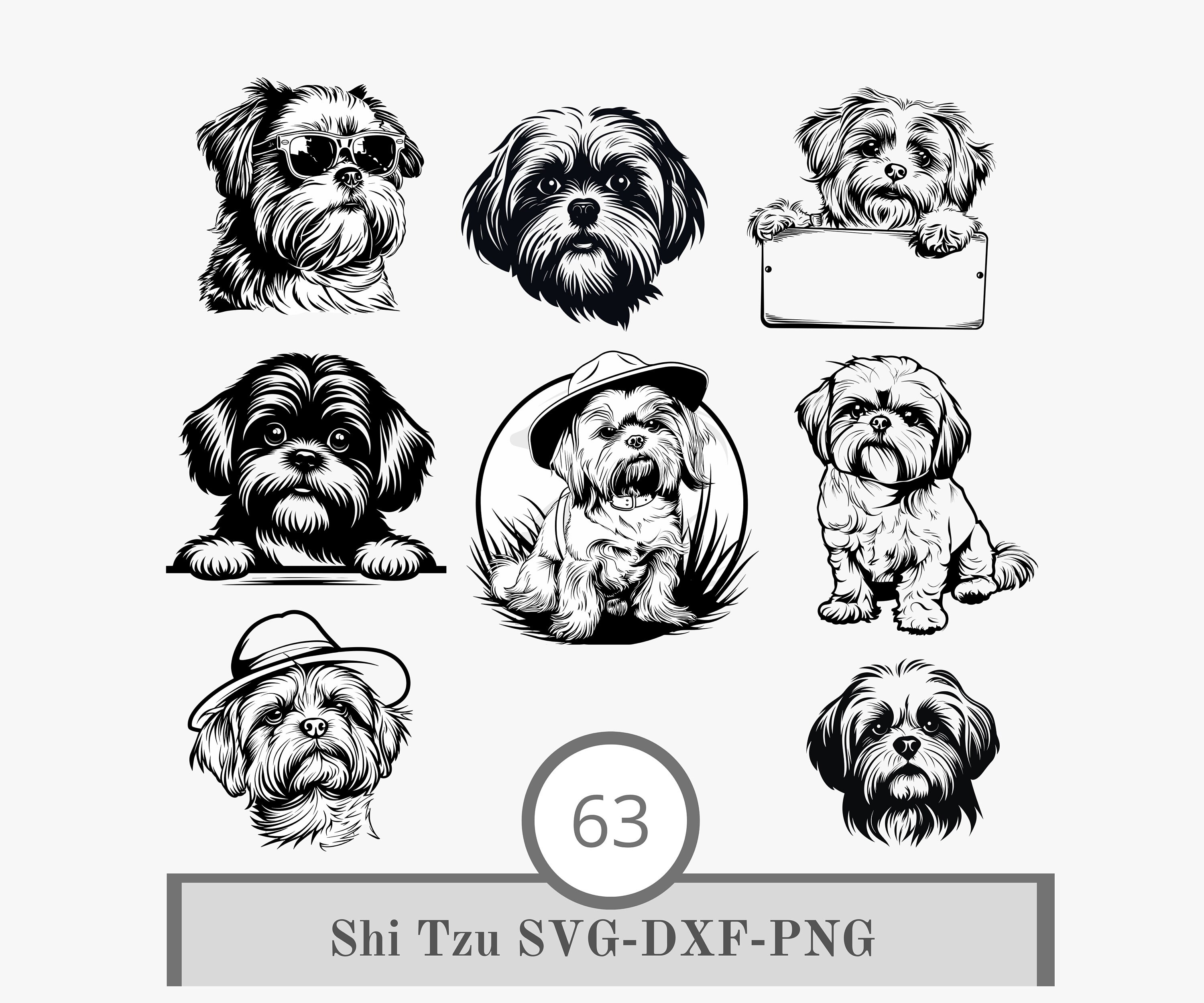 Shi Tzu Svg for Cricut, Shi Tzu Dxf for Laser-cut,doglover Clipart ...
