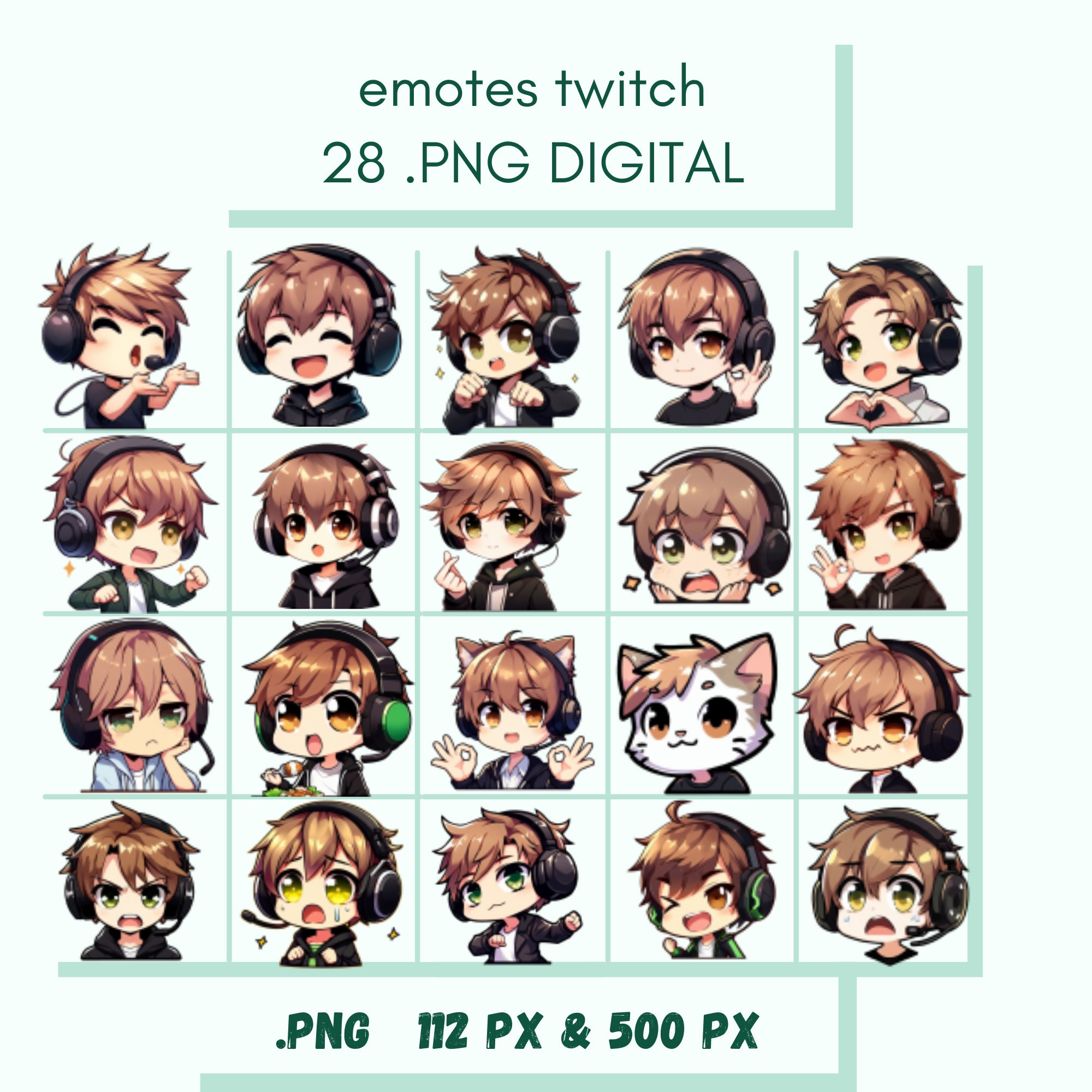Twitch Emotes, Discord Emotes, Chibi Emotes, Boy Emotes, Anime Emotes ...