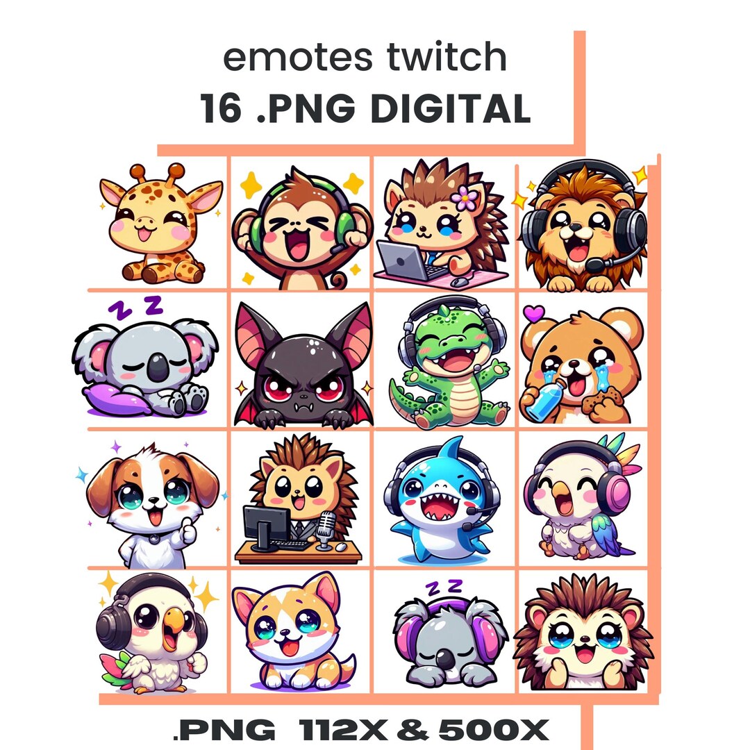 Emotes Twitch. Cute Emotes Twitch, Cute Animal Twitch, Chibi Emotes ...