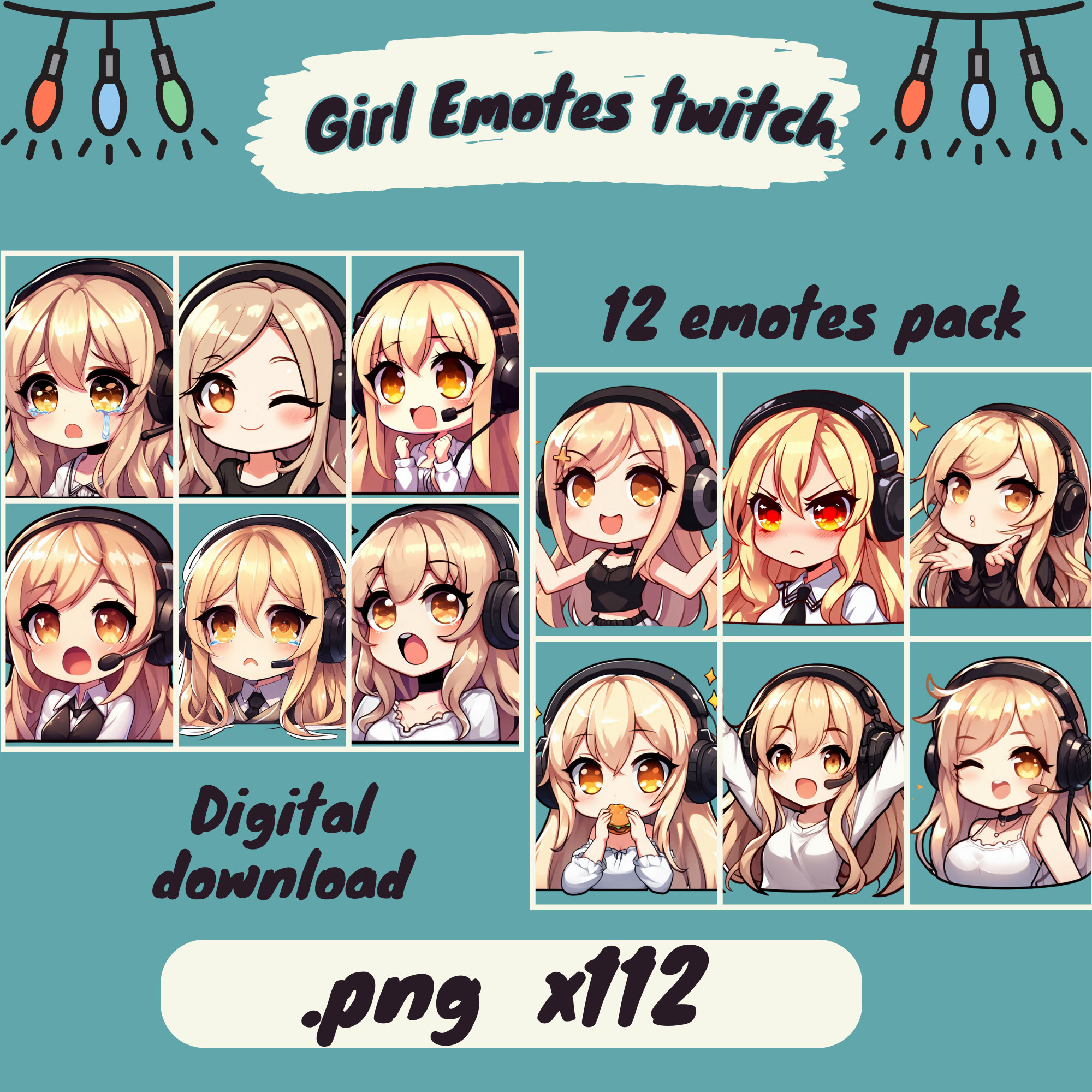 Twitch Emotes, Discord Emotes, Cute Emotes,girl Emotes, Anime Emotes ...