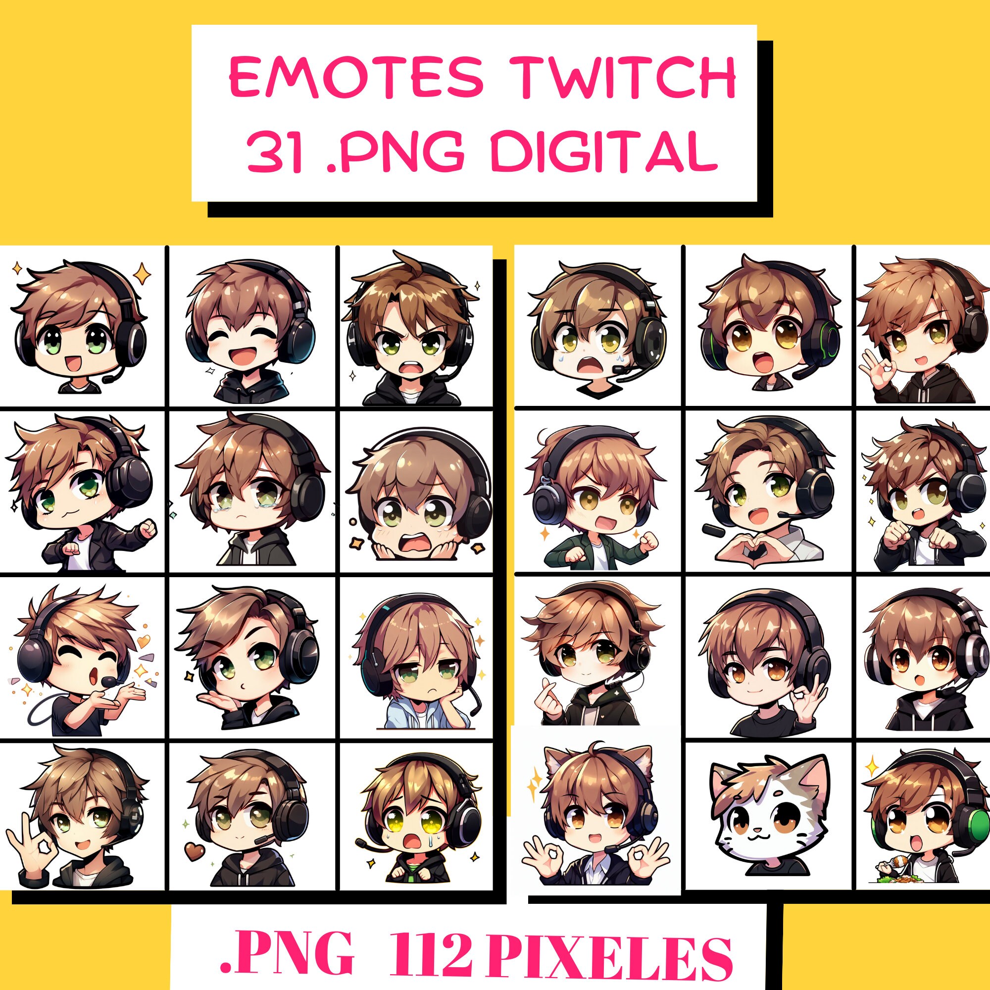 Twitch Emotes, Discord Emotes, Chibi Emotes, Boy Emotes, Anime Emotes ...