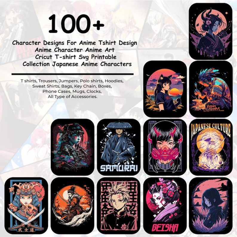 Character Designs for Anime Tshirt Design Anime Character Anime Art ...
