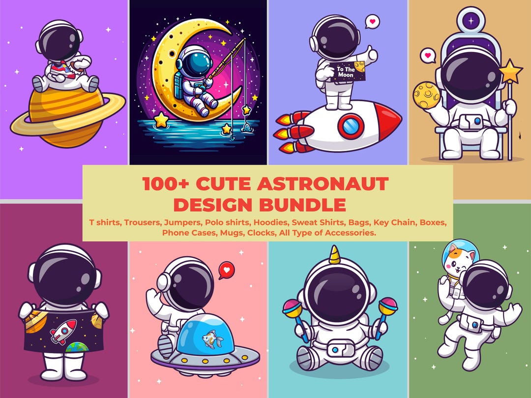 Astronaut Svg Png Cute Astronaut Bundle Kid Astronaut Svg Rocket ...