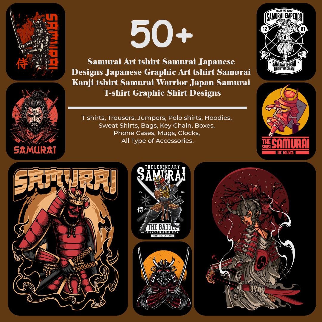 Samurai Japanese Design Samurai Design Japanese Design Bundle ...