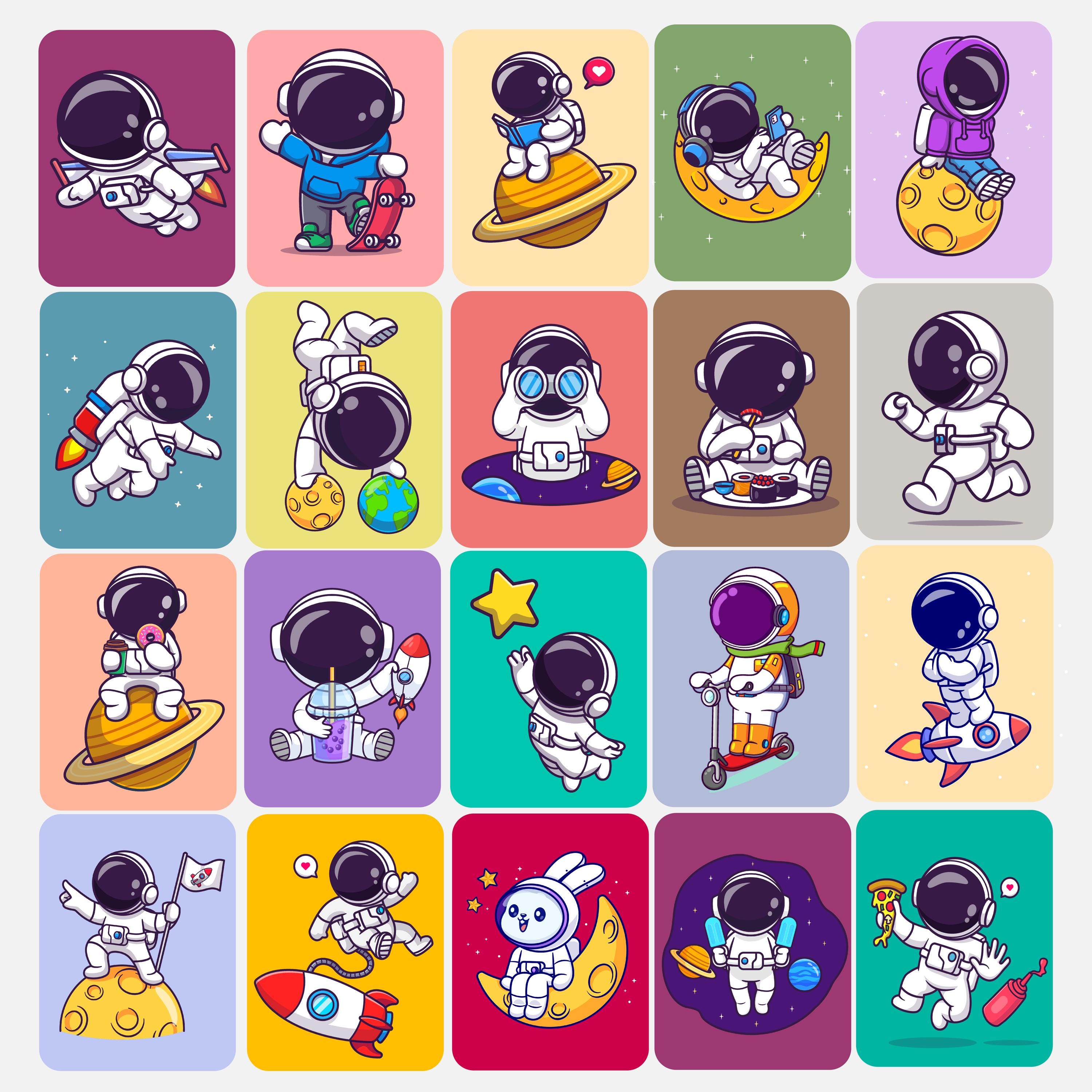 Astronaut Svg Png Cute Astronaut Bundle Kid Astronaut Svg Rocket ...