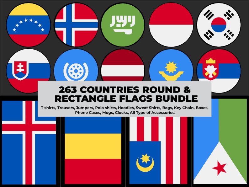 Flags Design Bundle World Countries Flag America Flag Patriotic Nations ...