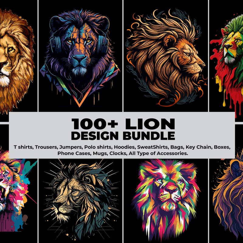 Lion Svg - Etsy
