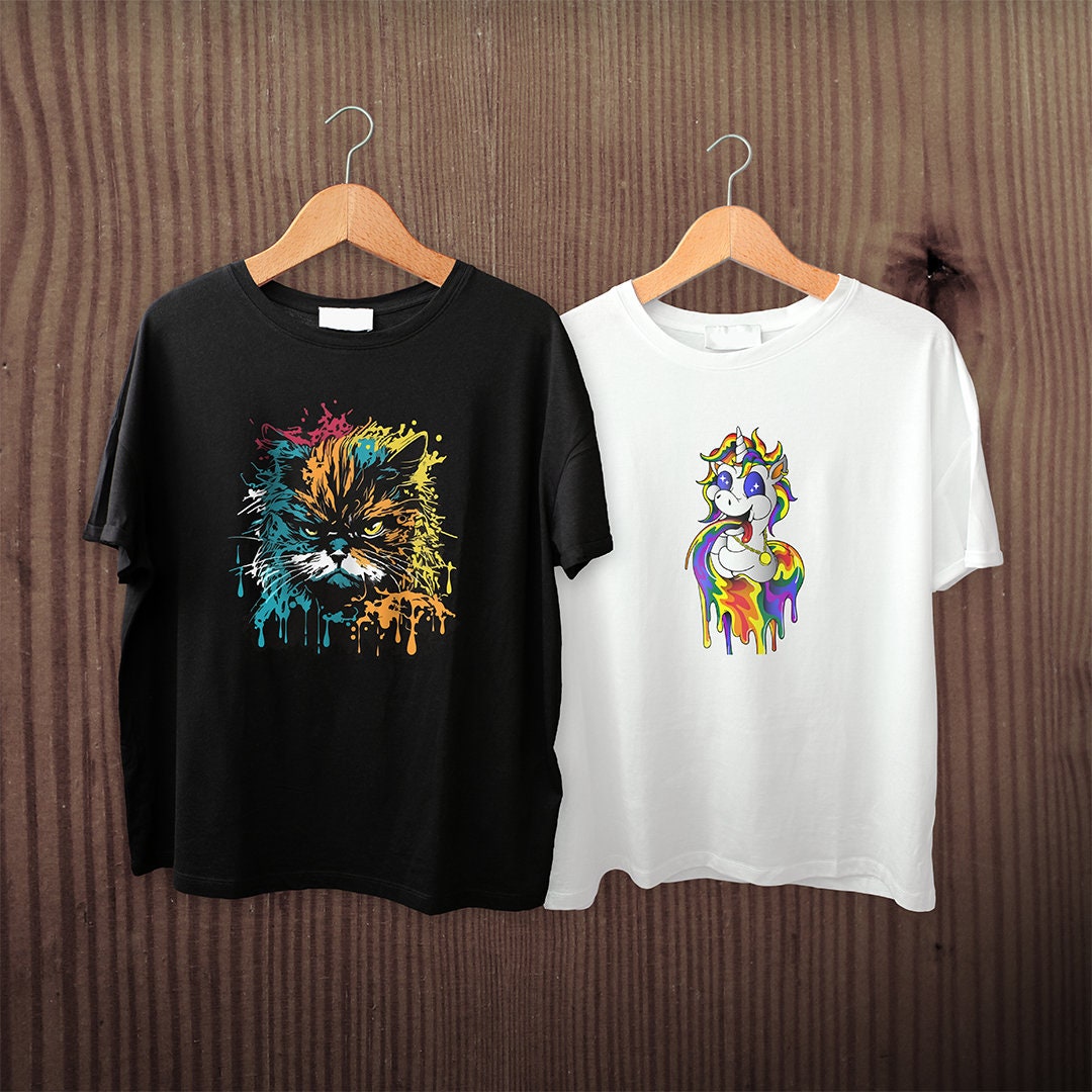 Color Drip Tshirt Design Premium Colorful Tshirt Designs Bundle Jaw ...