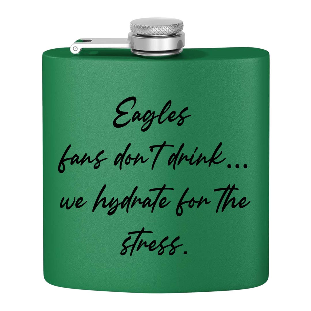 Fun Flasks Philadelphia Eagles, 6oz Stainless Steel, Double-wall ...