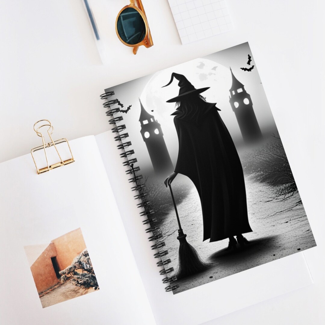 Witch Spiral Notebook Halloween Journal Halloween Notebook Holiday ...