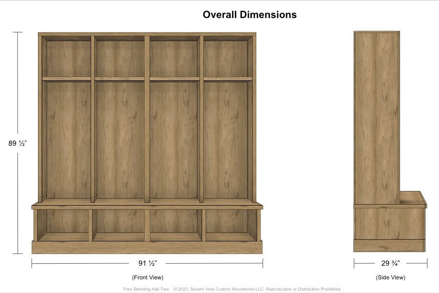 Mudroom Bench & Lockers Built-in DIY Build Plan With Cut-list - Etsy