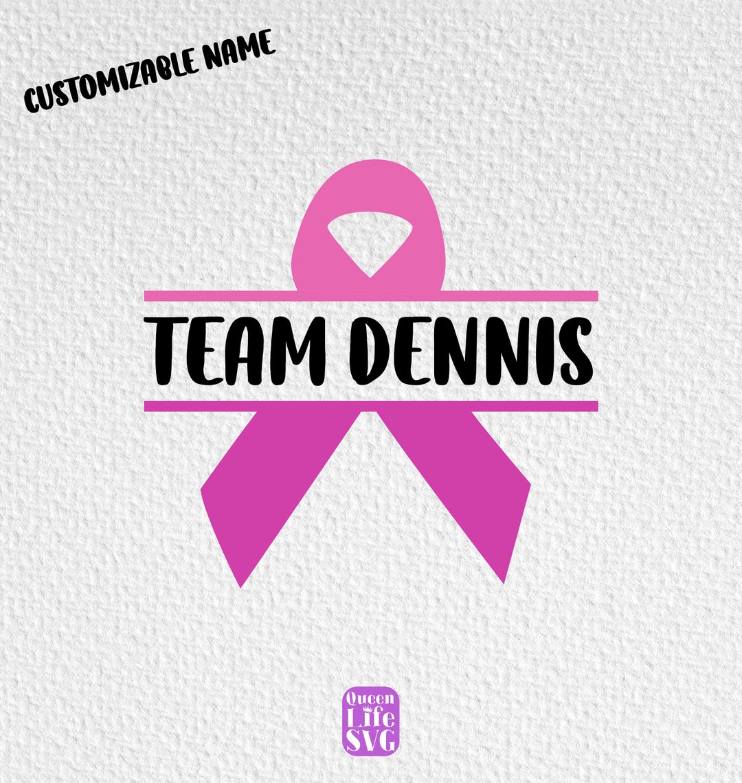 Breast Cancer Support Team Svg, Breast Cancer Awareness Svg, Breast ...