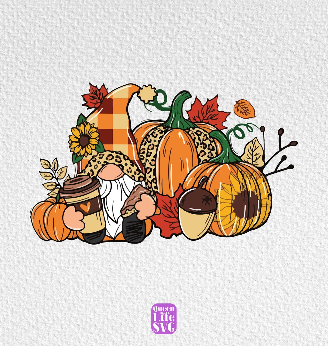 Fall Gnome Svg Fall Gnomies Svg Fall Season Gnome Pumpkin - Etsy
