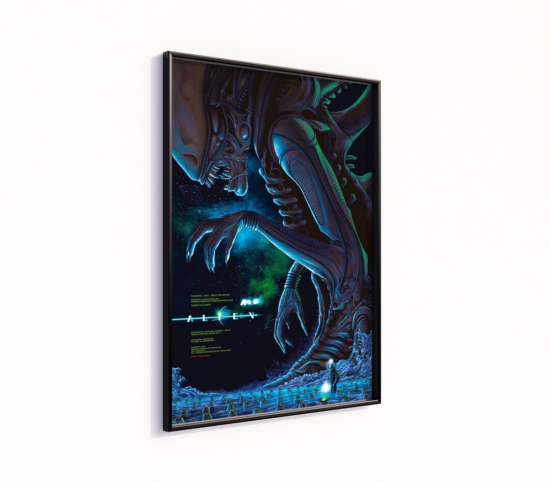 Alien Poster Movie Art Inspired Print, Xenomorph, High Quality, Games ...