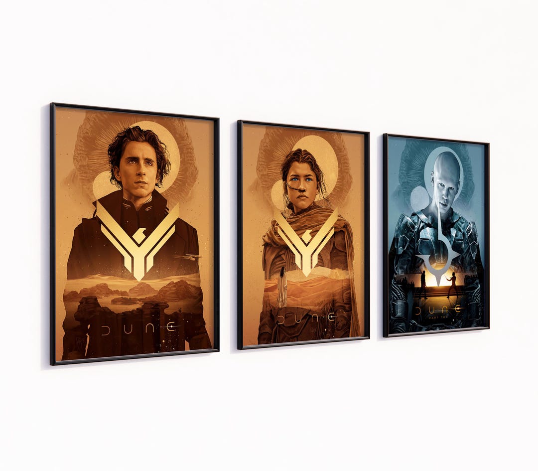 Dune Paul, Chani, Feyd Set of 3 Prints, Art Inspired Posters, POD ...