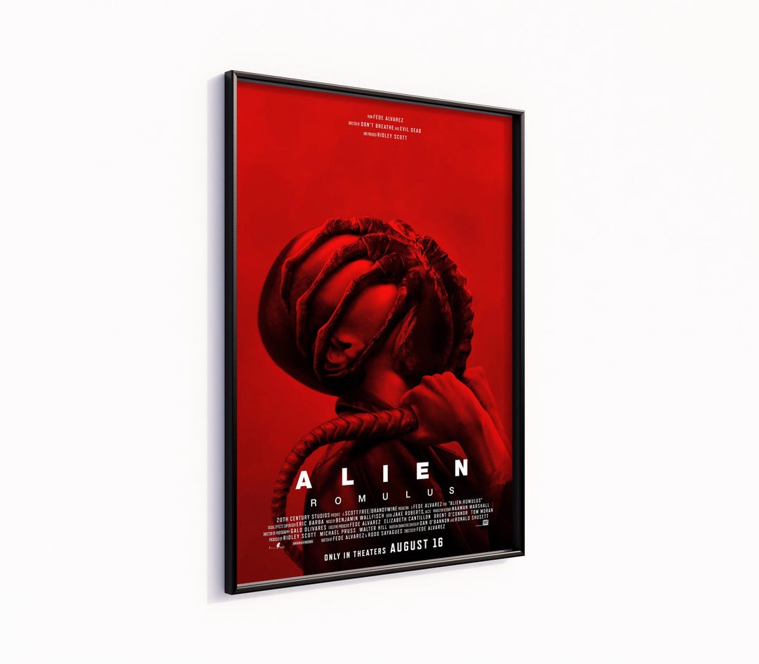 Alien Romulus Poster, Movie Art Print, Xenomorph, Face Hugger, POD ...