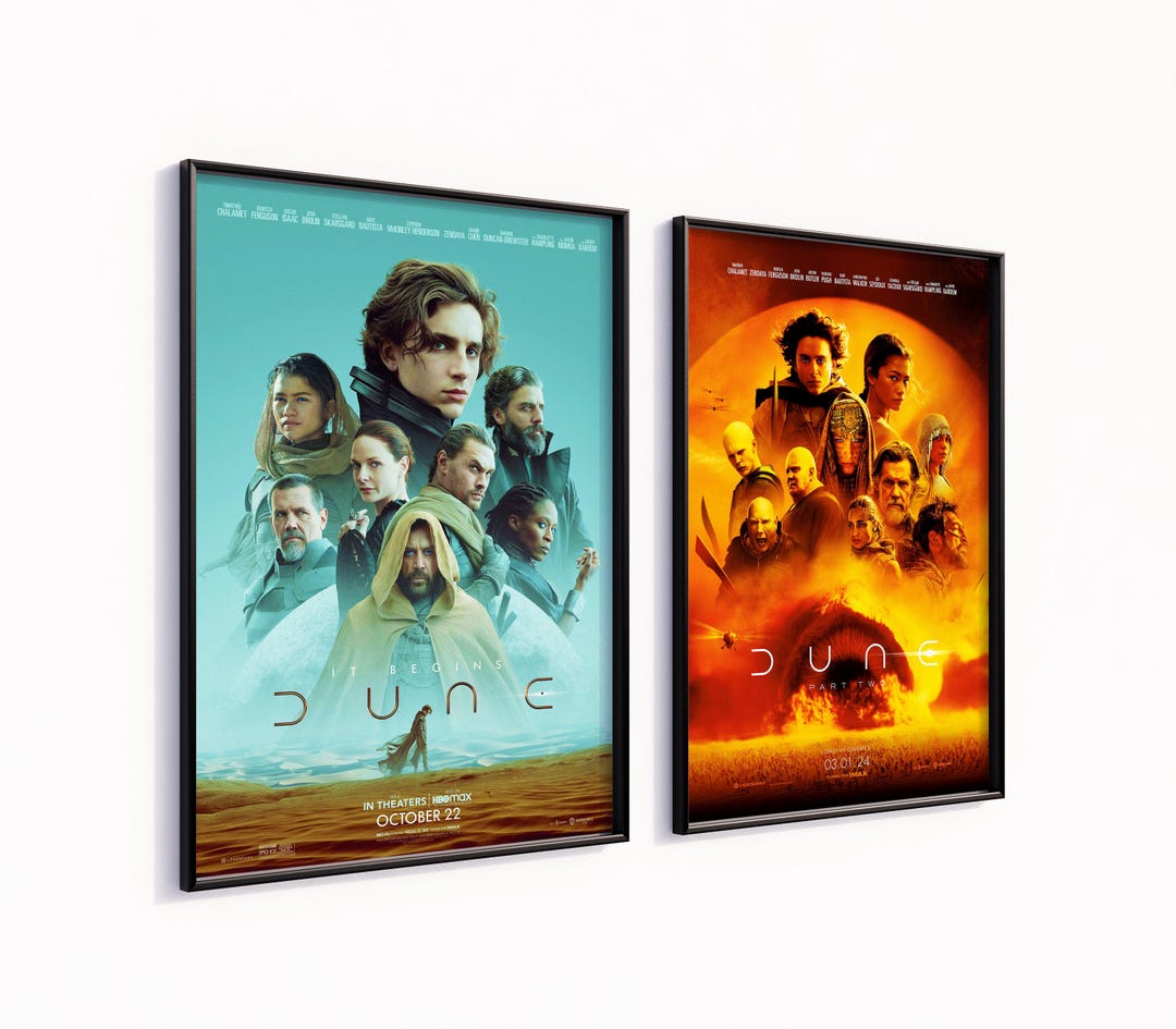 Dune Part 1 & 2 Poster Set of 2 Prints, High Quality, Digital Download ...