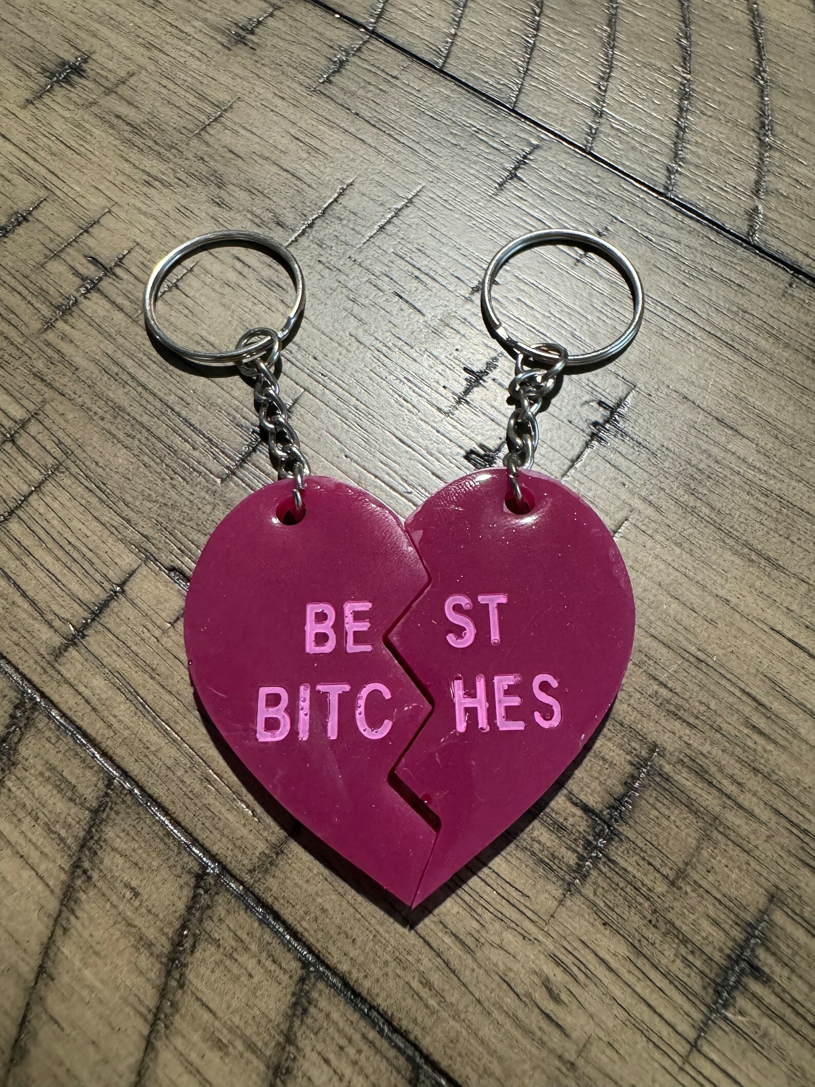 Best Friend Keychain Set, Best B*tches Keychain Set, Besties Keychains ...