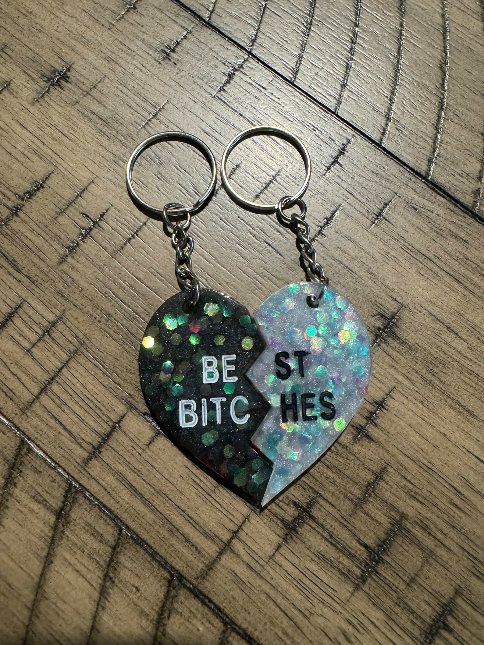 Best Friend Keychain Set, Best B*tches Keychain Set, Besties Keychains ...