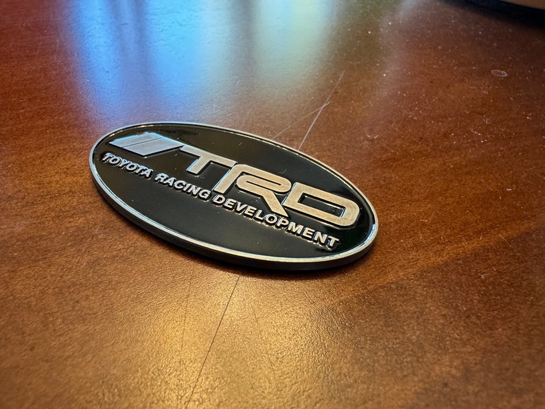 Toyota TRD Logo Badge Emblem Racing Development 40mmx70mm 40 Mm X 70 Mm ...
