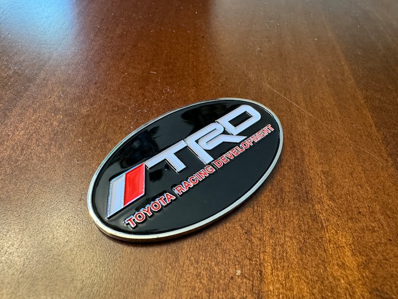 Toyota TRD Badge: Red & White Emblem, Racing Development - Etsy