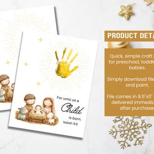Nativity Scene Christmas Handprint, Christian Christmas Craft for ...