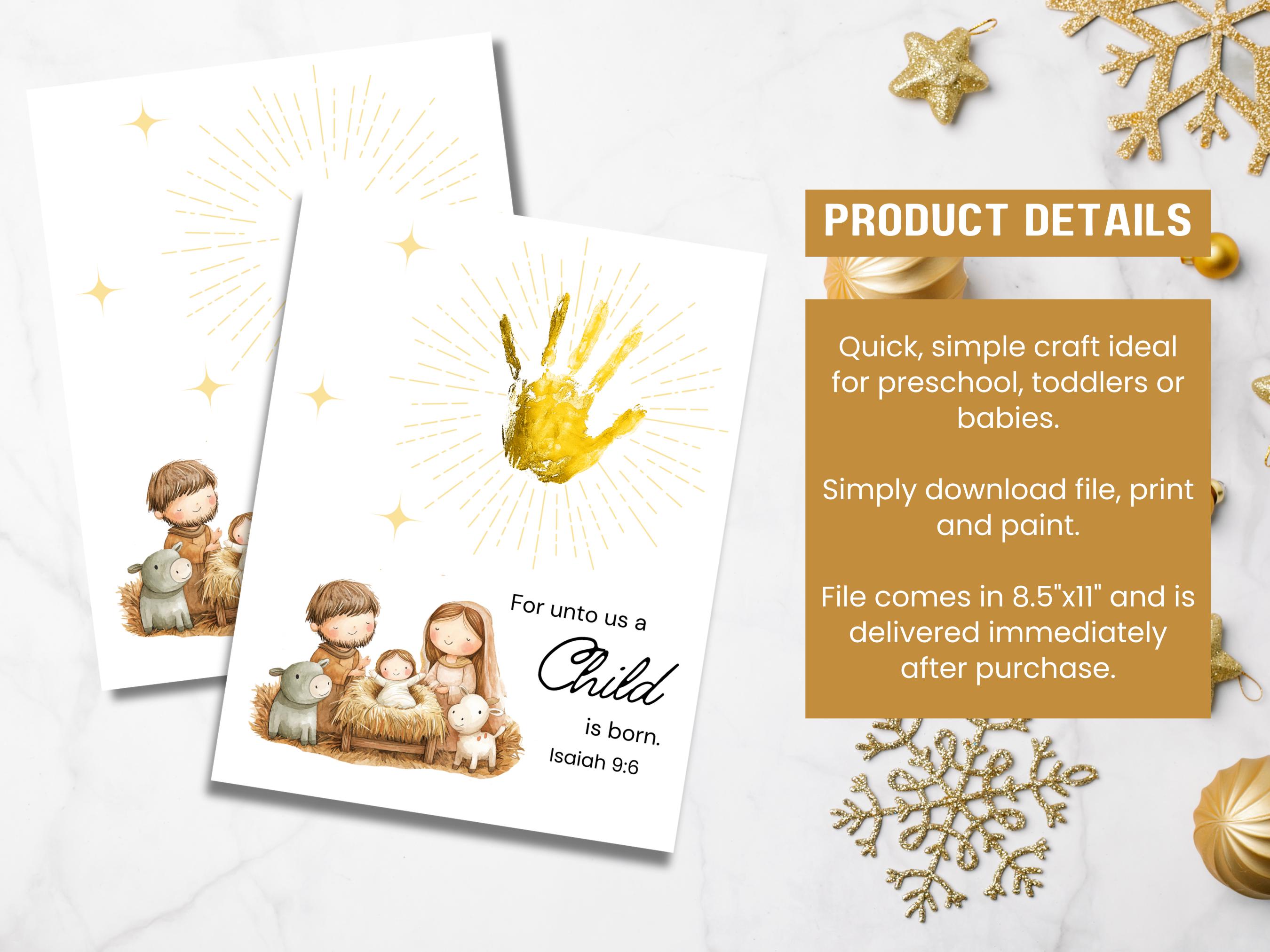 Nativity Scene Christmas Handprint, Christian Christmas Craft for ...