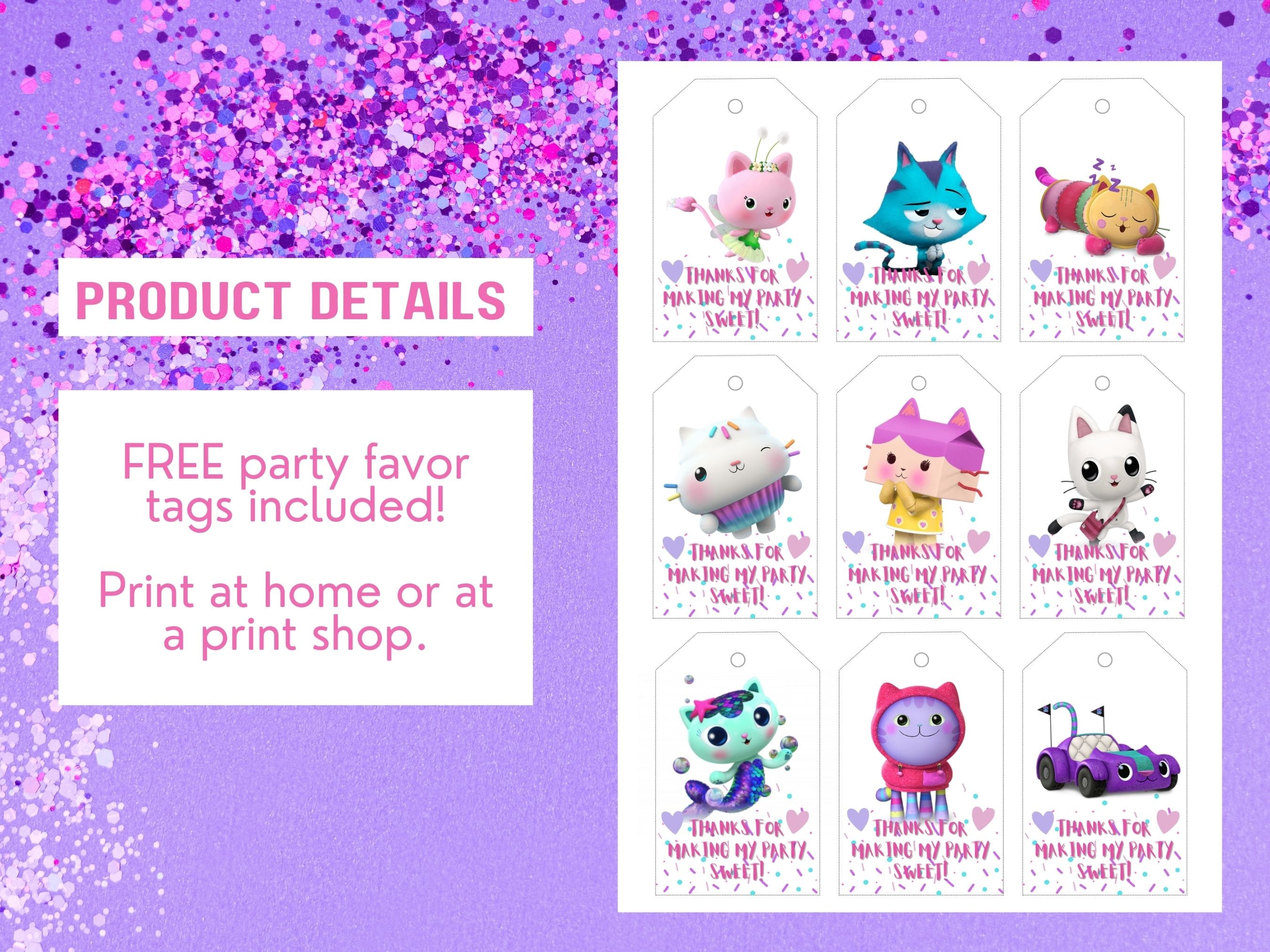 Editable Gabby's Dollhouse Birthday Invitation Template, Printable ...