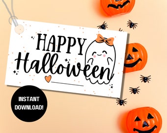 HALLOWEEN GIFT TAG Editable Gift Tag Printable Gift Tag - Etsy