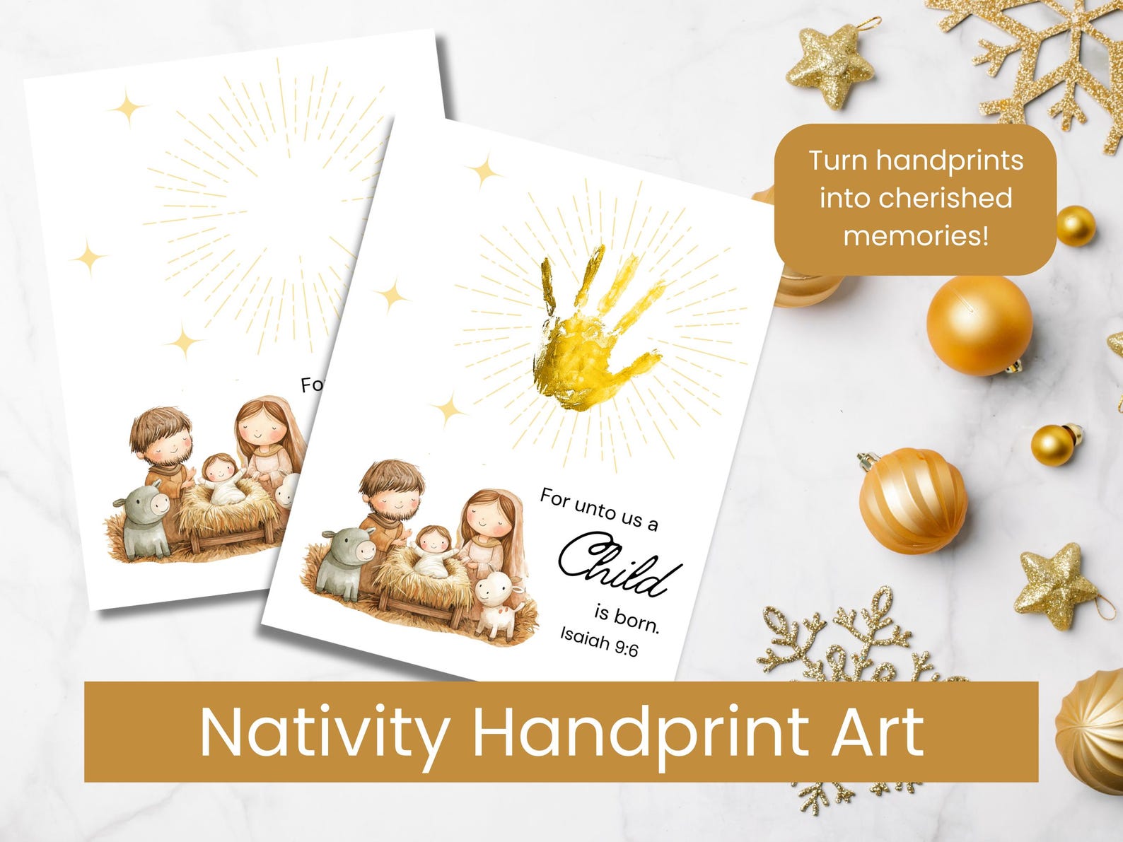 Nativity Scene Christmas Handprint, Christian Christmas Craft for ...