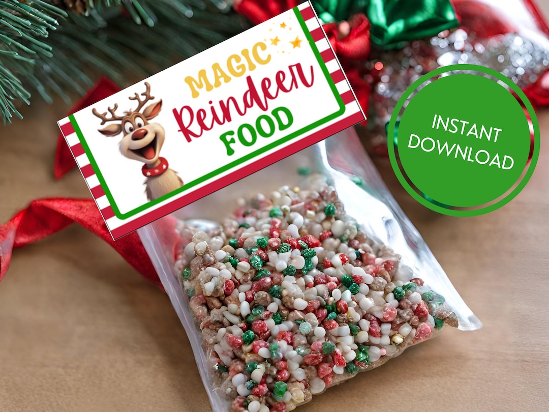 Magic Reindeer Food Printable, Instant Download, Reindeer Food Craft ...