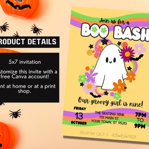 Editable Boo Bash Halloween Invitation Template Printable Boo - Etsy