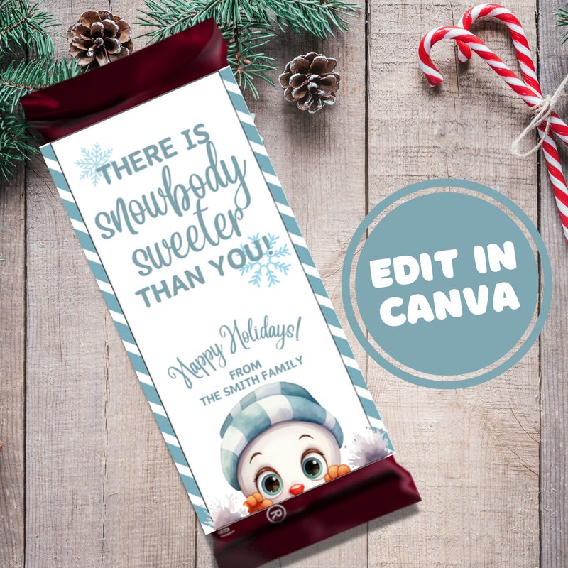 Snowman Candy Bars - Etsy