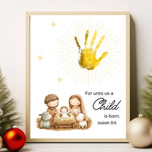 Nativity Scene Christmas Handprint, Christian Christmas Craft for ...