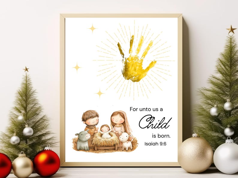 Nativity Scene Christmas Handprint, Christian Christmas Craft for ...