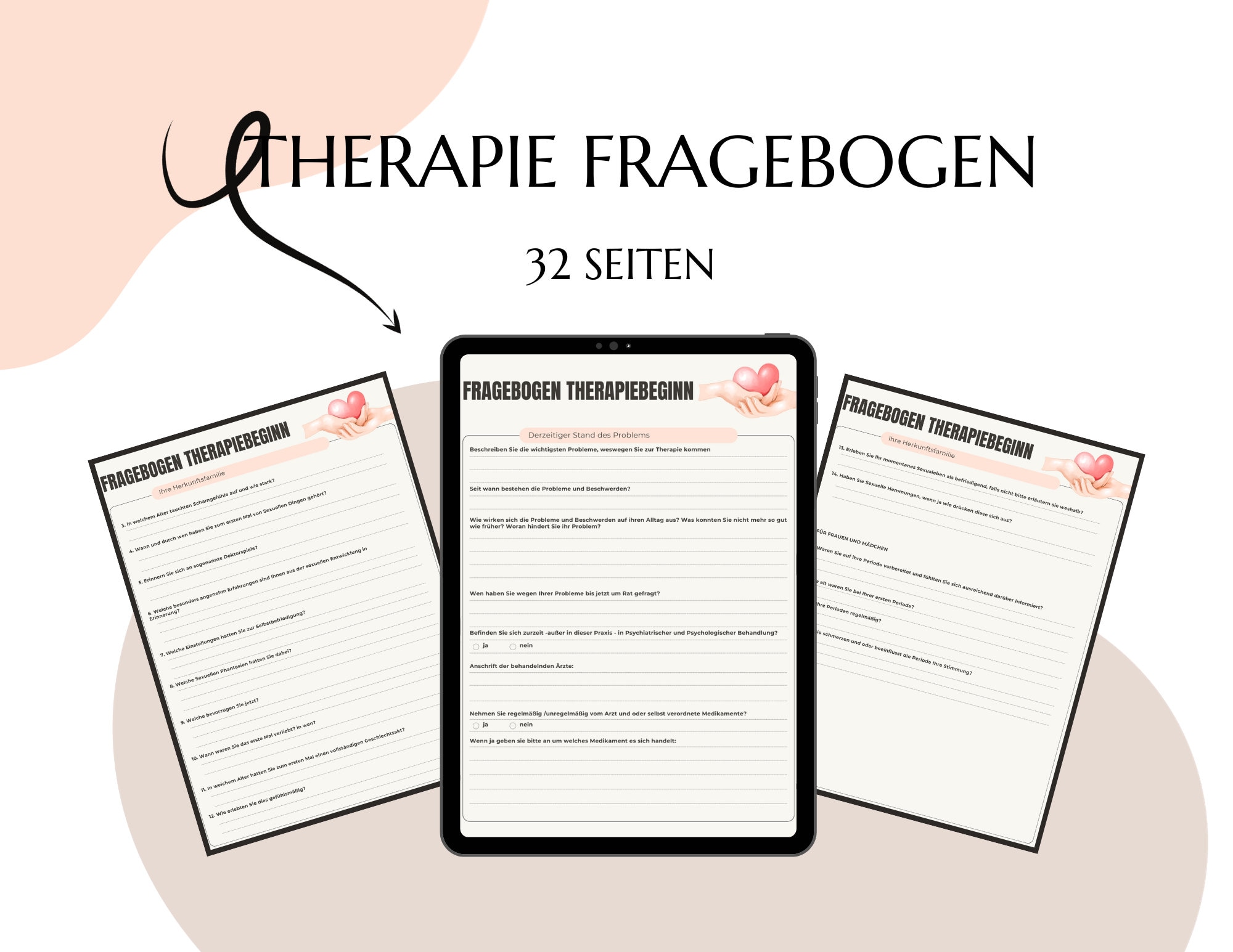 Therapy Questionnaire / Therapy Documents / Therapy Documents - Etsy