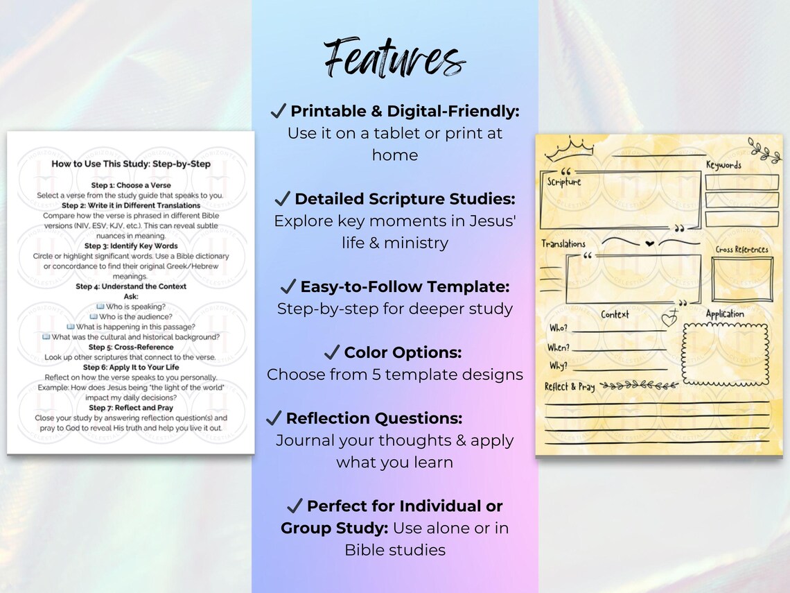Verse Mapping Jesus Study Guide: Bible Study Template (digital Download ...