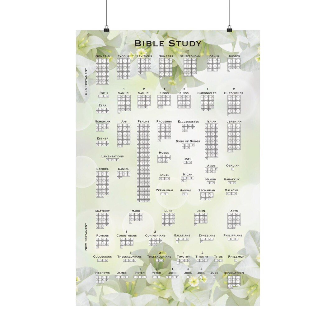 Bible Tracker Poster: Christian Scripture Reading Chart - Etsy