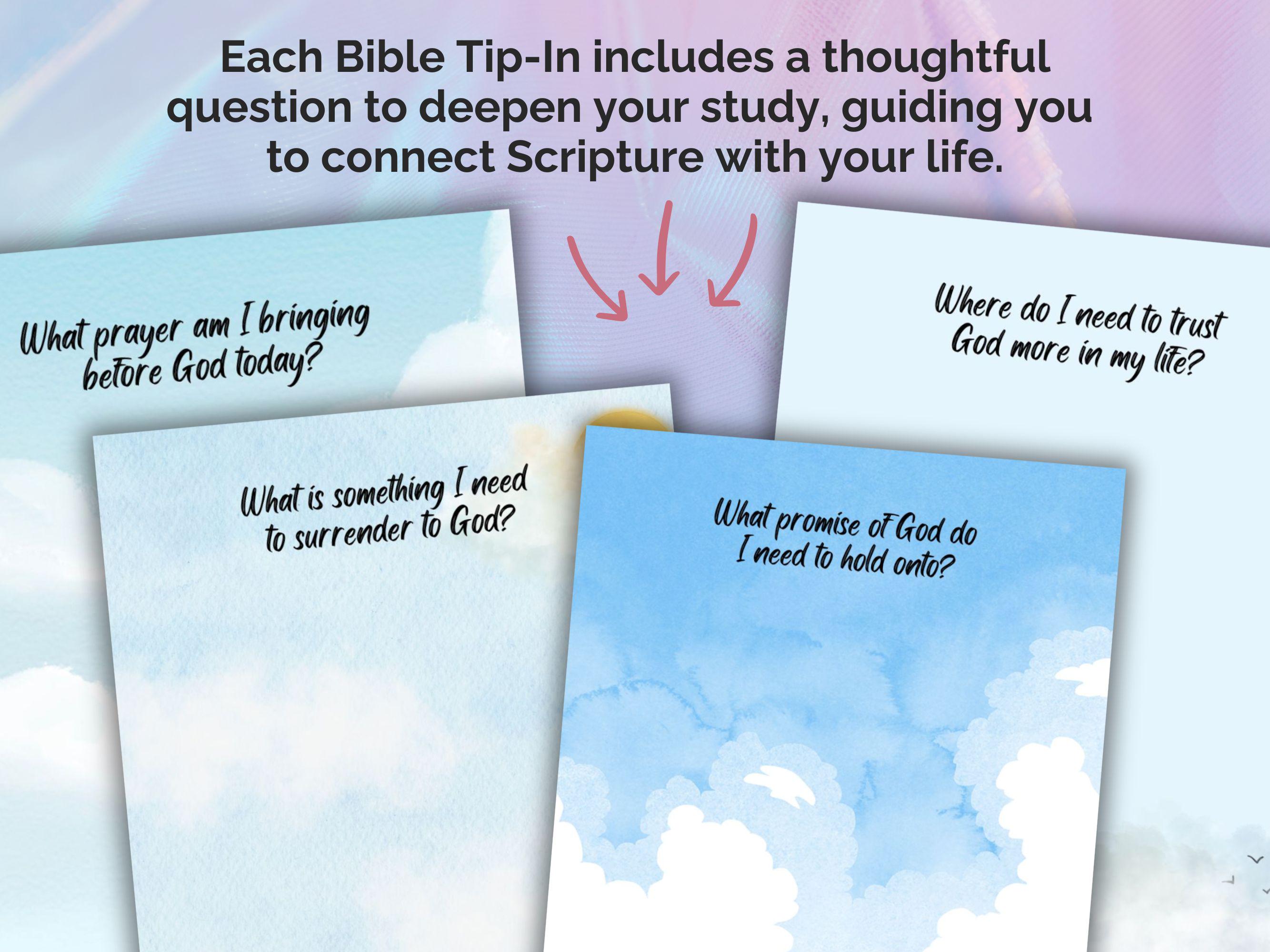 Bible Study Tip-ins: Reflection Questions (digital Download) - Etsy