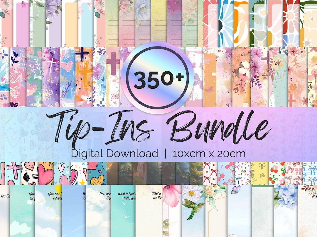 Bible Tip-ins Bundle: Printable Bible Journaling Notes (downloadable ...