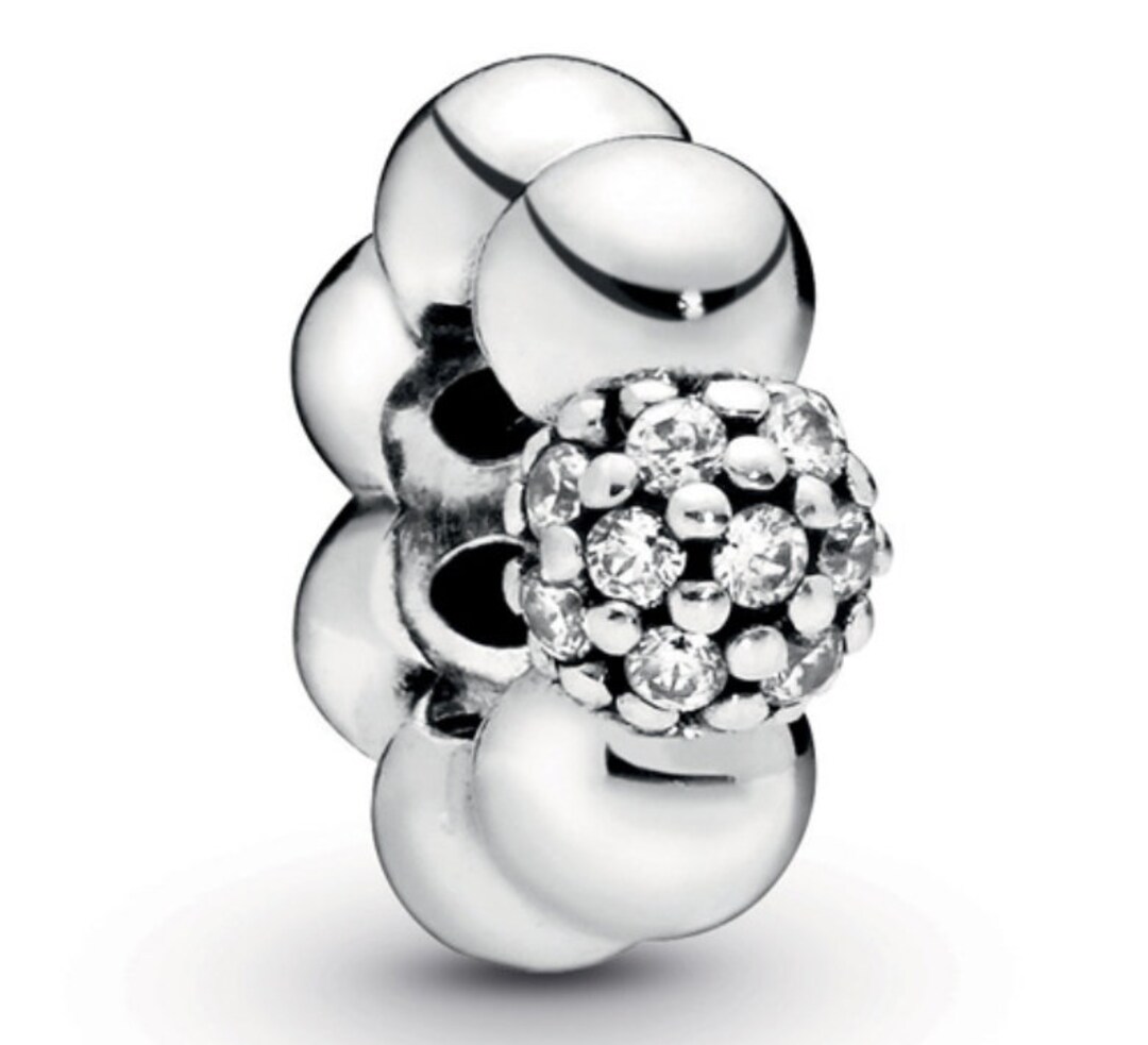 Authentic Sterling Silver Pandora Polished Pave Bead Spacer - Etsy