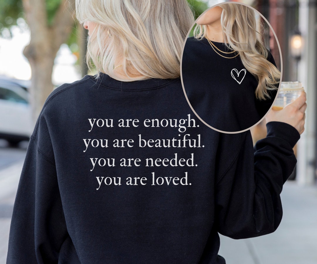 Positive Affirmation Sweater for Her Mental Health Aesthetic You Are ...