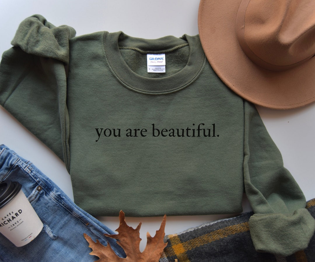 Positive Affirmation Sweater for Her Mental Health Aesthetic You Are ...