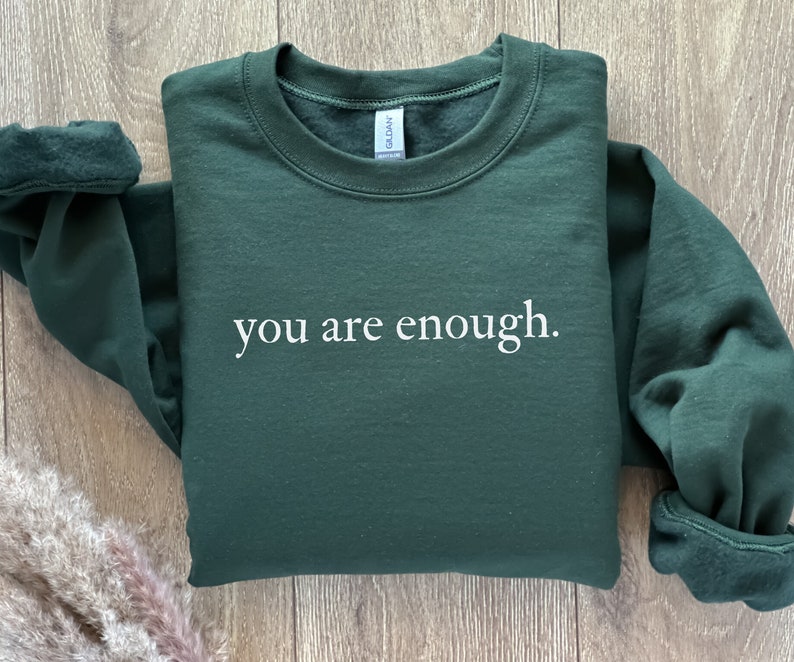 Positive Affirmation Sweater for Her Mental Health Aesthetic You Are ...