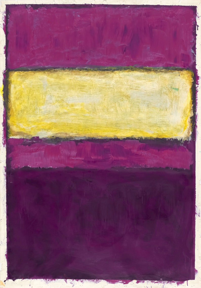 Mark Rothko Canvas Print, Color Mark Rothko, Purple Yellow Mark Rothko ...