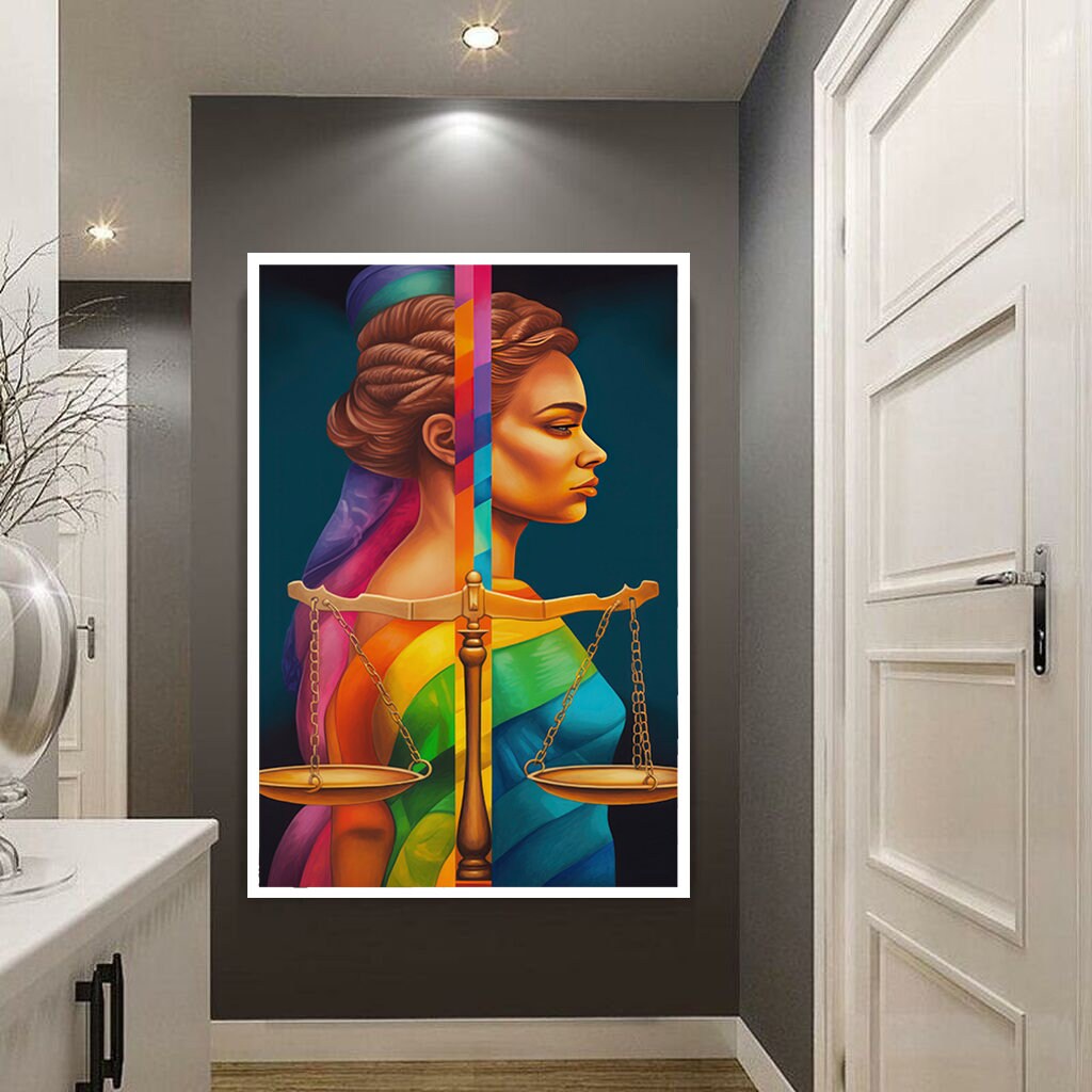 Wall Art Goddess of Justice Canvas Painting Goddess Canvas - Etsy