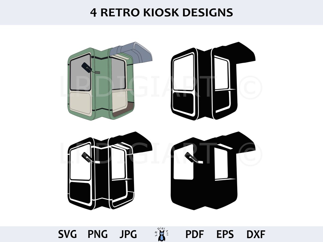 Retro Kiosk Bundle Shop Retro SVG Kiosk Shopping Clipart - Etsy