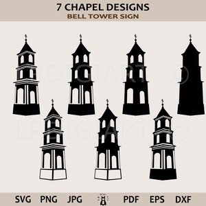 Bell Tower Chapel Sign Bundle Chapel SVG Religious Building PNG Jpg ...