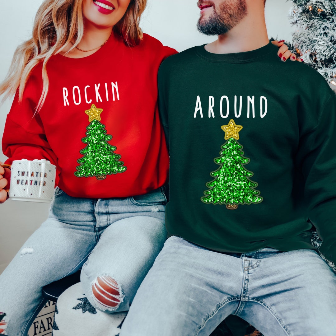 Christmas Couple, Matching Shirt, Holiday Shirt, His and Hers Shirts ...