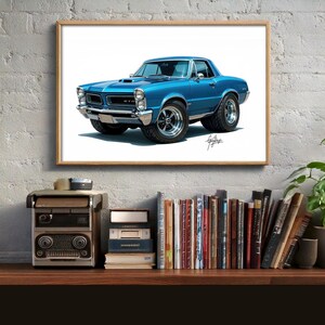 1965 Pontiac GTO Wall Art, Muscle Car Poster, Digital Car Print - Etsy